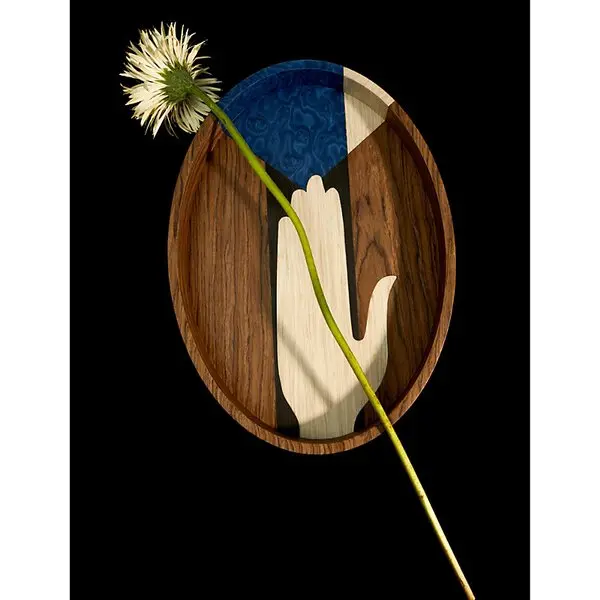L'Objet Edgar Decorative Wooden Tray 32cm