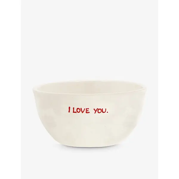 ANNA + NINA I Love You Ceramic Bowl 14cm - White