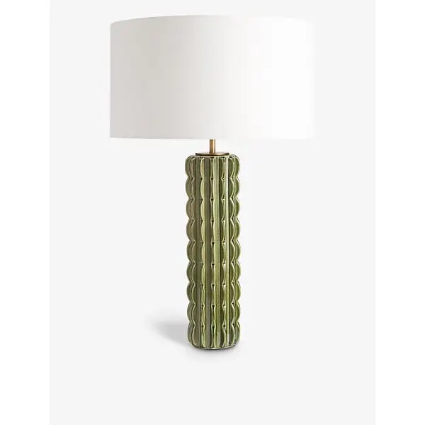 SOHO HOME Finn Collection Ceramic And Linen Table Lamp