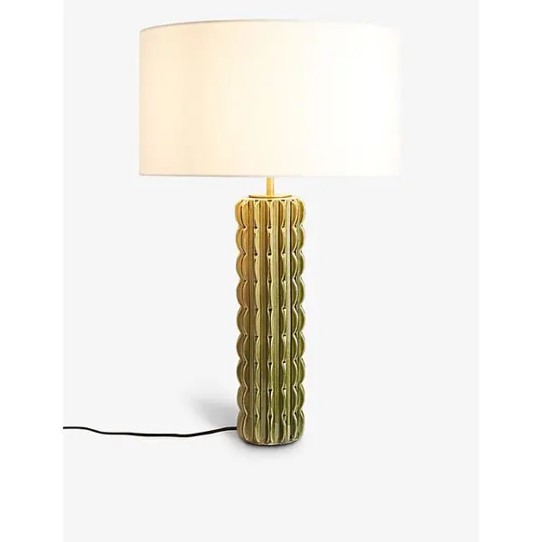 SOHO HOME Finn Collection Ceramic And Linen Table Lamp