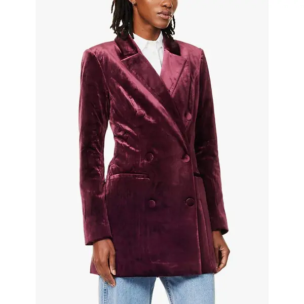 good american velvet blazer mini dress Velvet Blazer Mini Dress