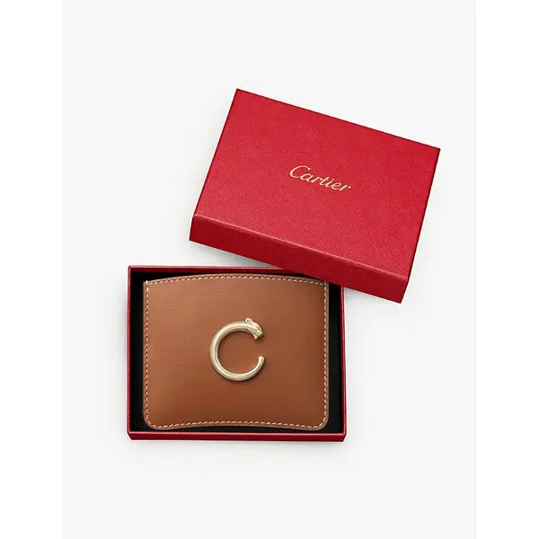 Cartier Panthère De Leather Card Holder - Caramel