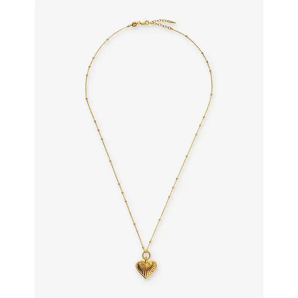 MISSOMA Ridge Heart Yellow -plated Pendant Necklace - Gold