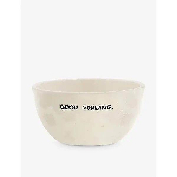 ANNA + NINA Good Morning Ceramic Bowl 14cm - White