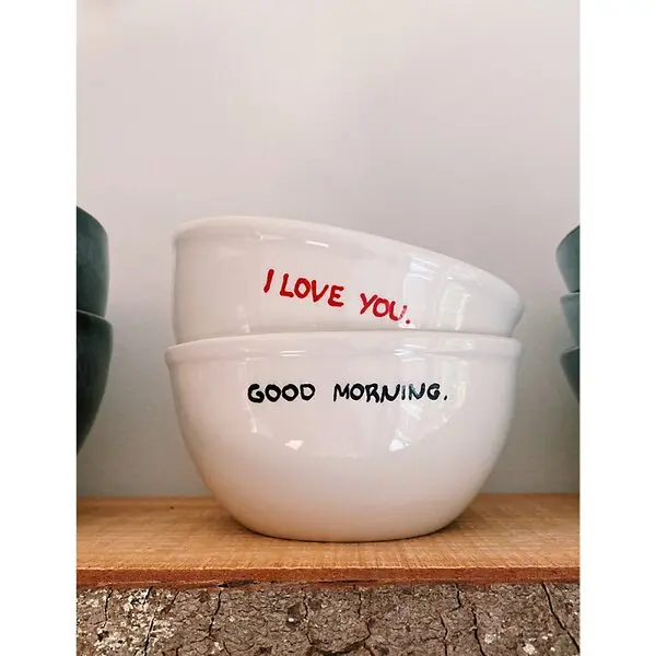 ANNA + NINA Good Morning Ceramic Bowl 14cm