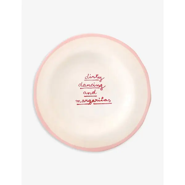 LAETITIA ROUGET Dirty Dancing Hand-painted Ceramic Plate 20cm - One-color