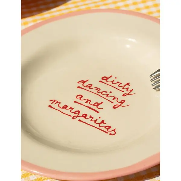 LAETITIA ROUGET Dirty Dancing Hand-painted Ceramic Plate 20cm