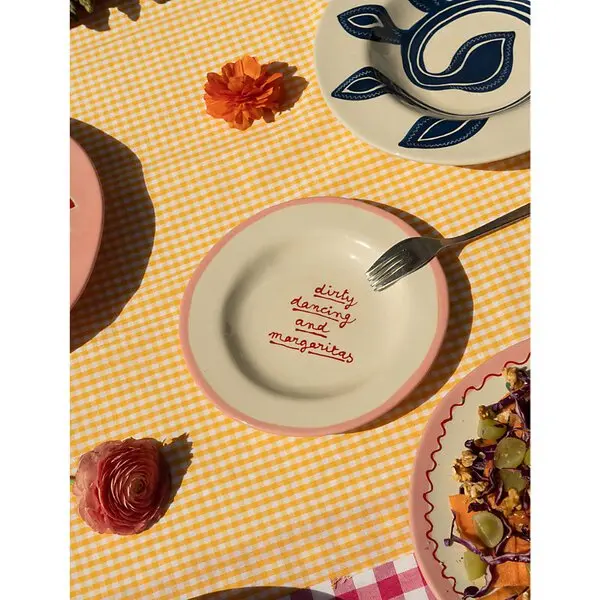 LAETITIA ROUGET Dirty Dancing Hand-painted Ceramic Plate 20cm