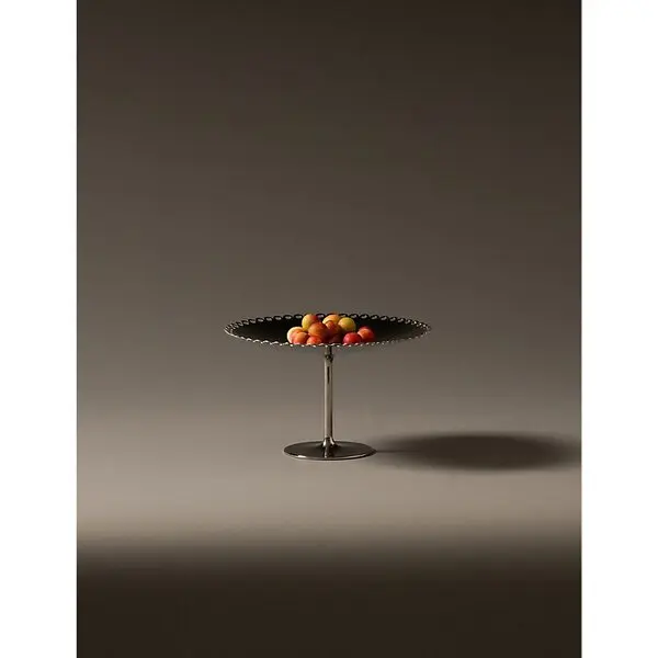 ALESSI Edges Perforated Stainless-steel Cake Stand 14.4cm - Silver
