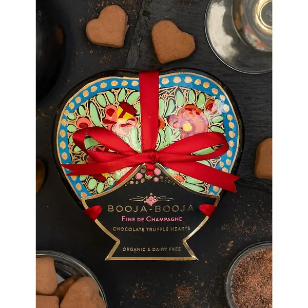 BOOJA BOOJA Fine De Champagne Box Of Chocolates Truffle Hearts 115g