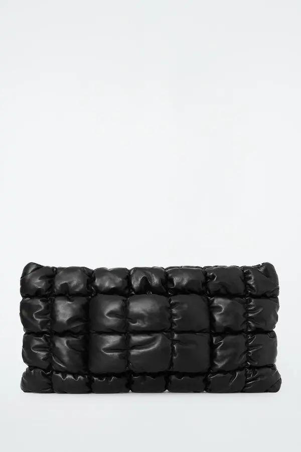 Cos Pillow Oversized Quilted Leather Clutch