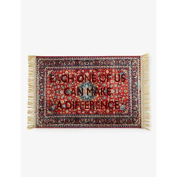SELETTI Loredana Longo Burnt Difference Woven Rug 120cm X 80cm - One-color