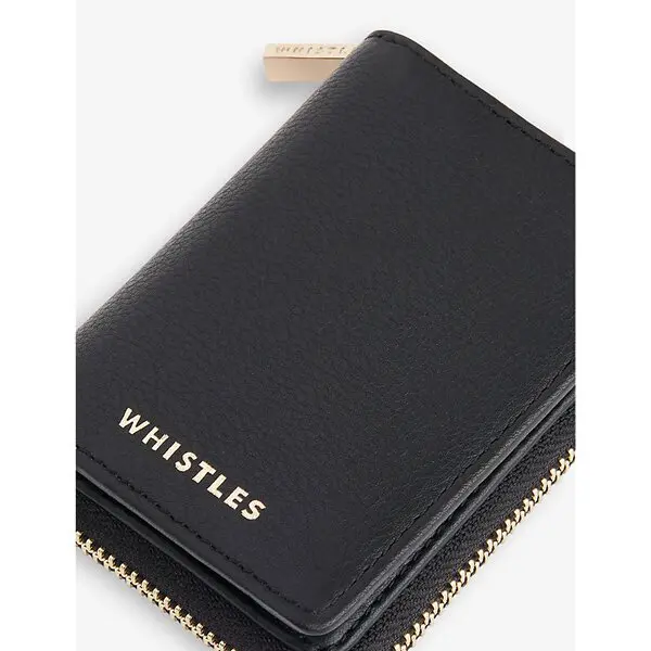 Whistles Koa Branded Leather Purse - Black
