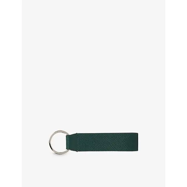 Smythson Foiled-logo Leather Keyring