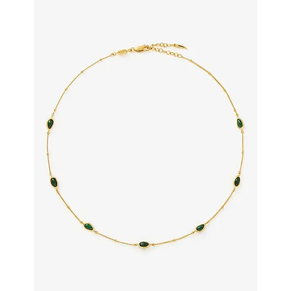 MISSOMA Mala 18ct Yellow -plated Vermeil Recycled Sterling Silver And Malachite Choker Necklace - Gold