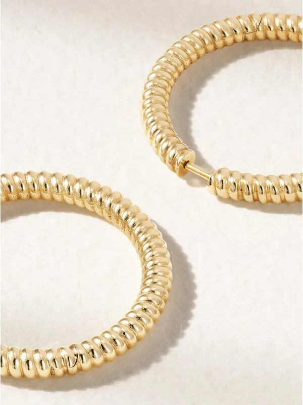 Established Rope 14-karat Hoop Earrings - Gold