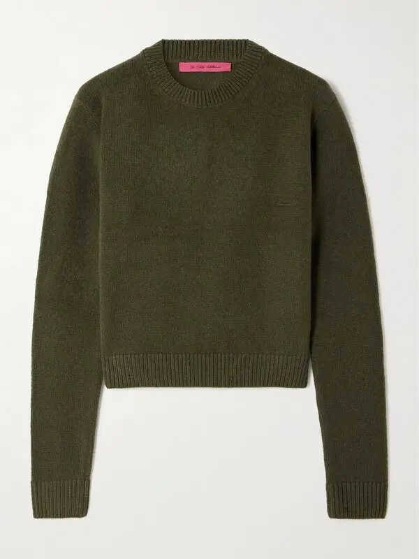 THE ELDER STATESMAN Cashmere Slim Fit Sweater - Green