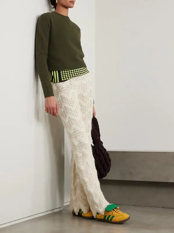 THE ELDER STATESMAN Cashmere Slim Fit Sweater - Green