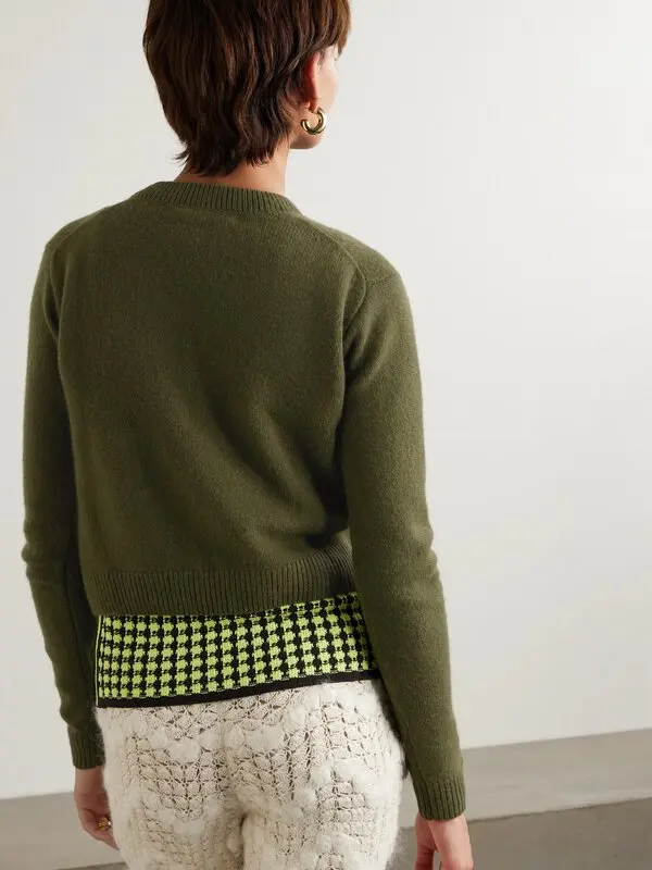 THE ELDER STATESMAN Cashmere Slim Fit Sweater - Green