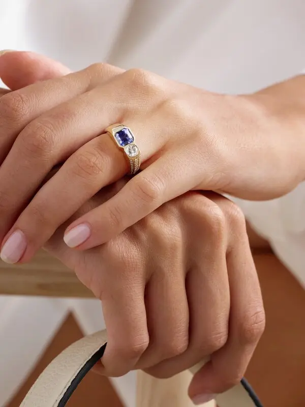 Jacquie Aiche 18-karat Tanzanite And Diamond Ring - Gold