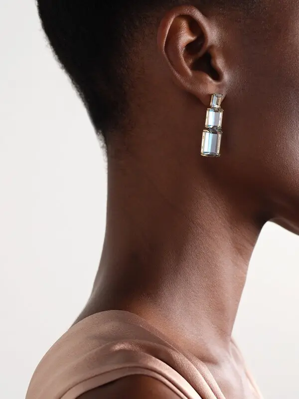 Mateo Arithmetic Composition 14-karat Topaz Earrings - Gold
