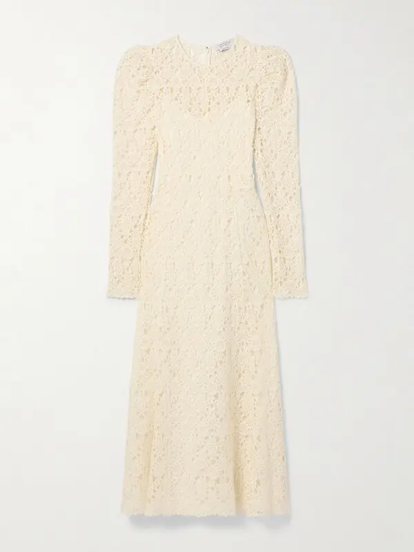 Gabriela Hearst Lana Cashmere Lace Maxi Dress