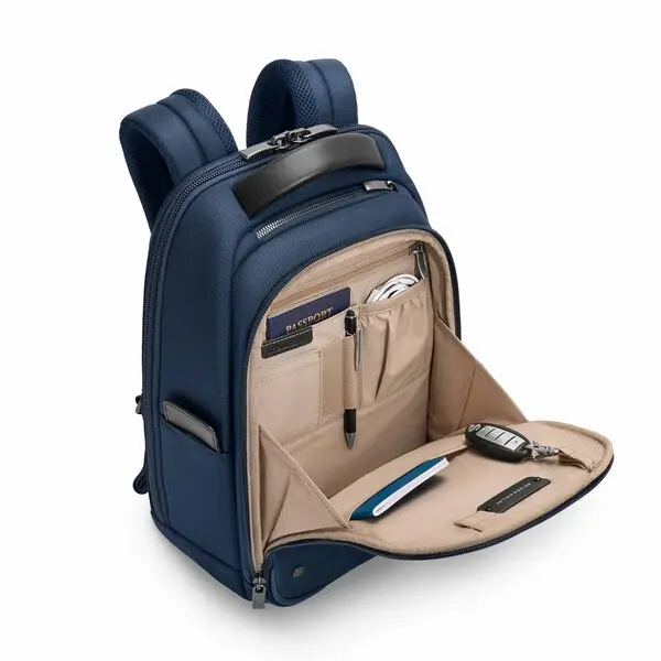 Briggs & Riley Slim Backpack - Navy