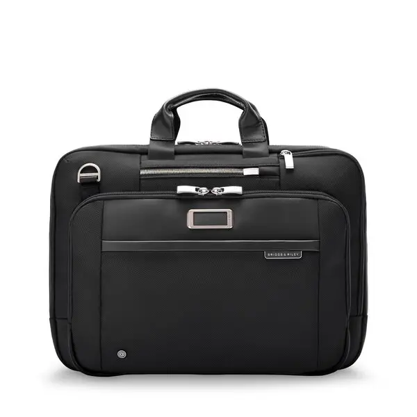 Briggs & Riley Large Expandable Brief - Black