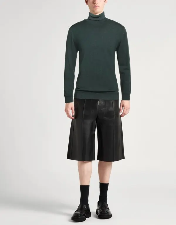 DANIELE FIESOLI Turtleneck Merino Wool Sweater - Green