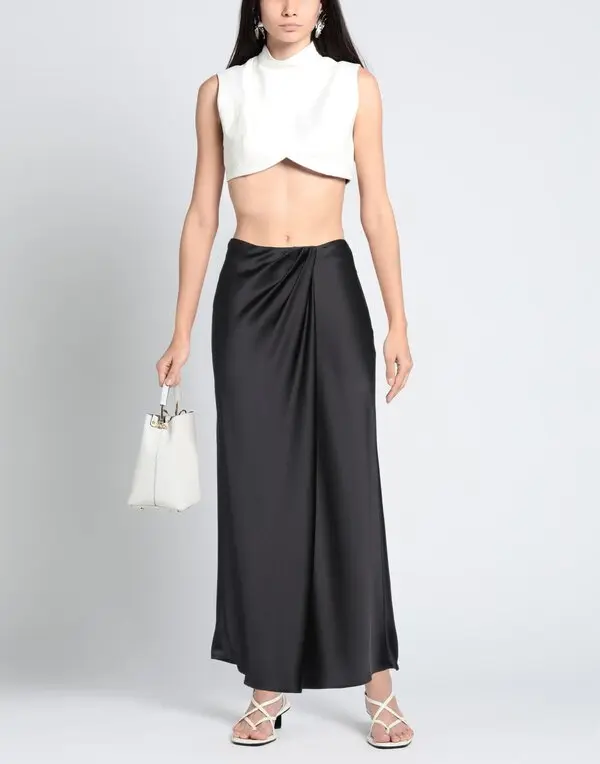 Pinko Maxi Slip Skirt - Black