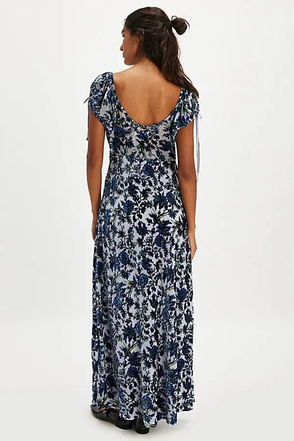 fawna floral burnout midi dress Free People Fawna Floral Burnout Midi Dress In Light Blue Combo - 67% Off
