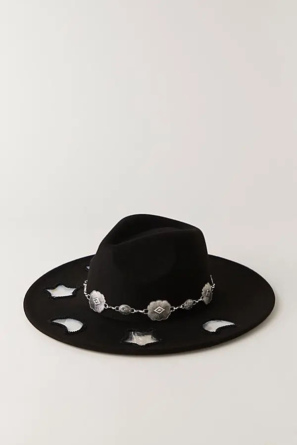 Free People Forever Western Wool Wide Brim Hat