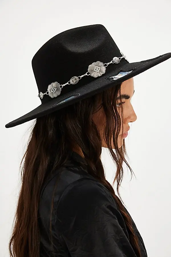 Free People Forever Western Wool Wide Brim Hat