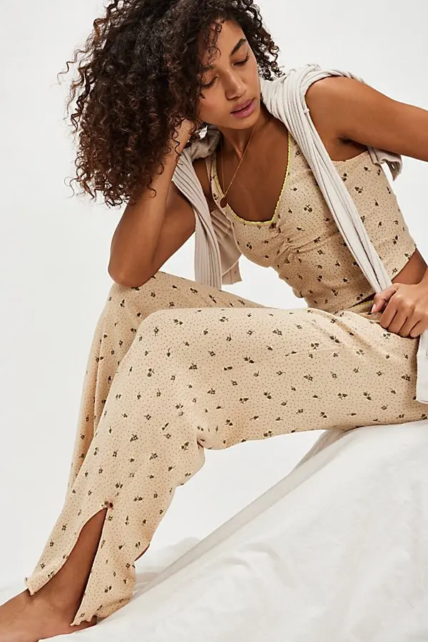 Free People Fresh In Love Lounge Set - Light Air Combo