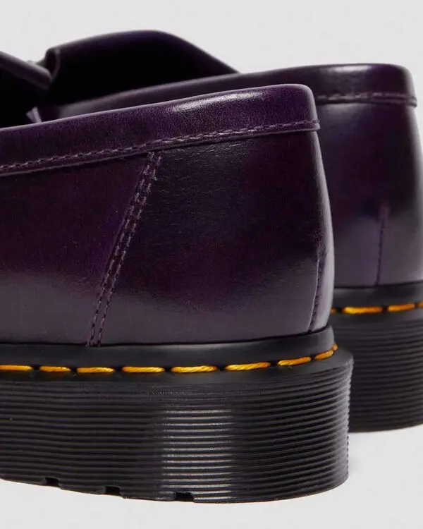 Dr. Martens Adrian Snaffle Bone Charm Tassel Loafers In Purple