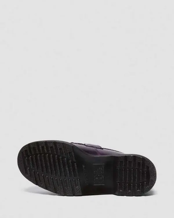 Dr. Martens Adrian Snaffle Bone Charm Tassel Loafers In Purple