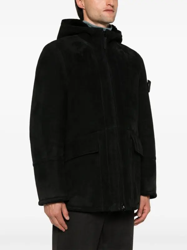 Stone Island Hooded Suede Jacket