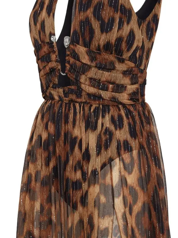 Philipp Plein Leopard-print Long Dress