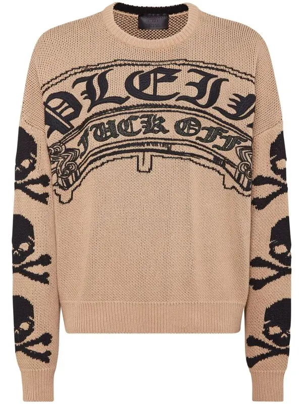 Philipp Plein Logo-embroidered Crew-neck Sweater