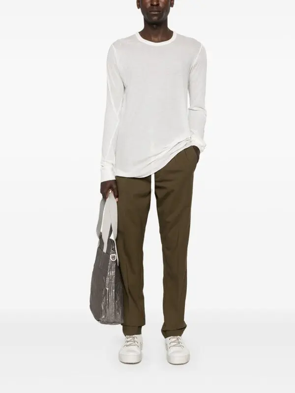 Rick Owens Sheer Cotton Long-sleeved T-shirt