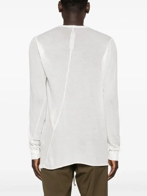 Rick Owens Sheer Cotton Long-sleeved T-shirt