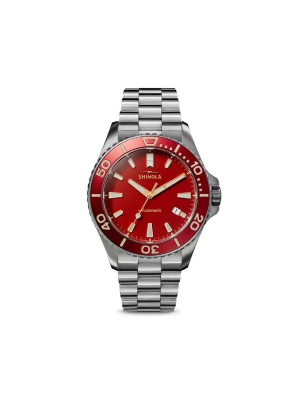 Shinola 43mm Automatic Watch - Red
