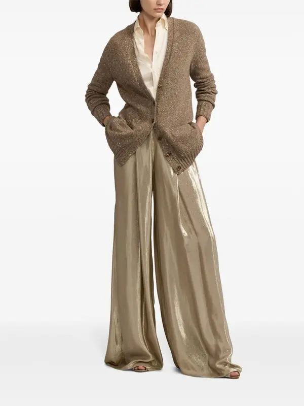 Ralph Lauren Franncis Metallic Wide Leg Trousers