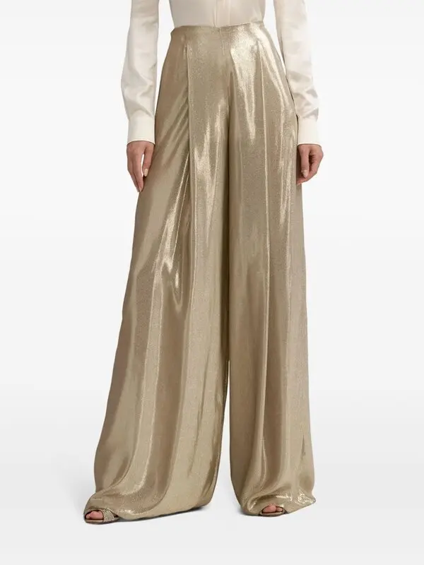 Ralph Lauren Franncis Metallic Wide Leg Trousers