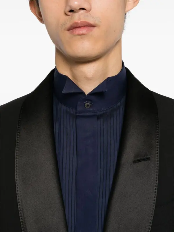 Canali Pleat Detailing Cotton Shirt