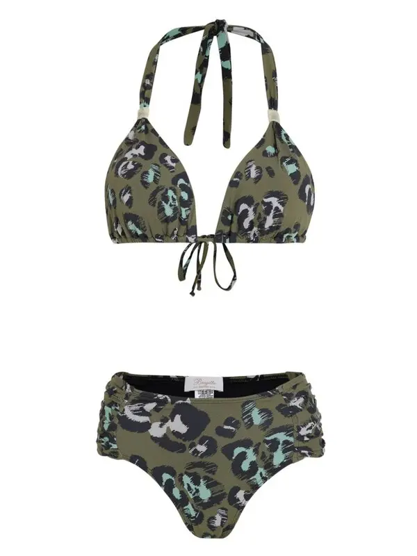 BRIGITTE Marina' Leopard Print Bikini - Green