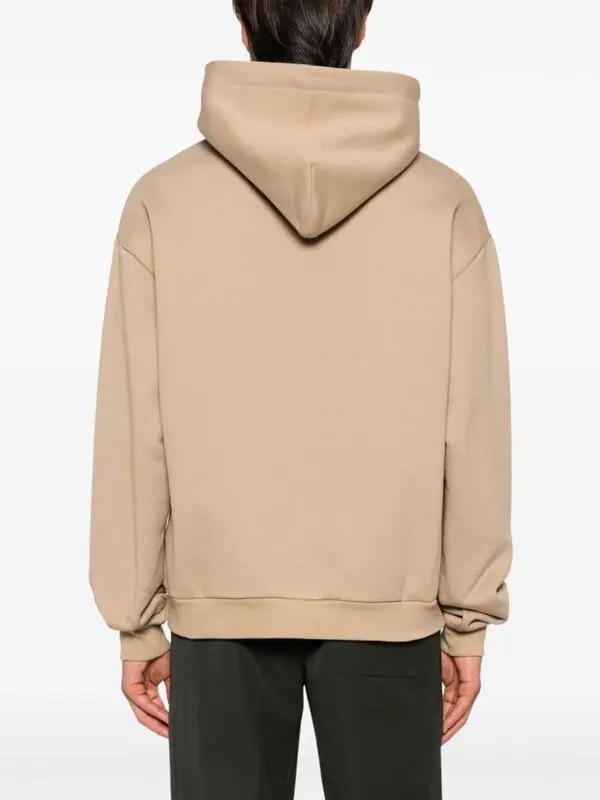 GIUSEPPE ZANOTTI Embroidered Logo Hoodie - Brown