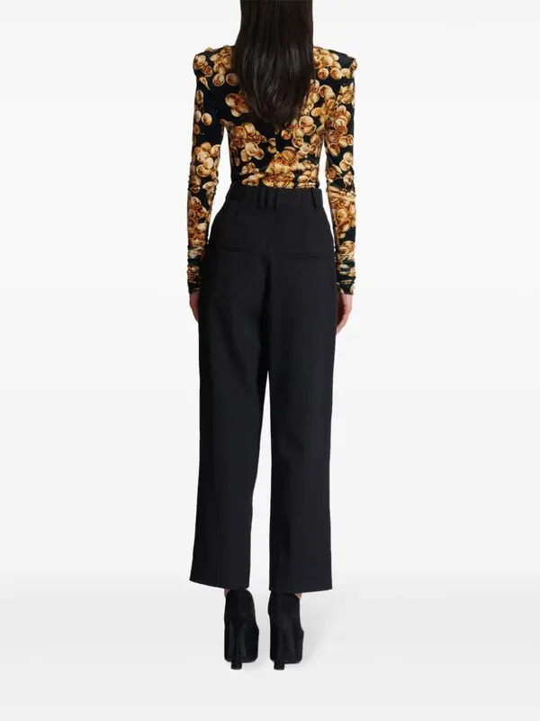 Balmain Pleated Grain De Poudre Trousers