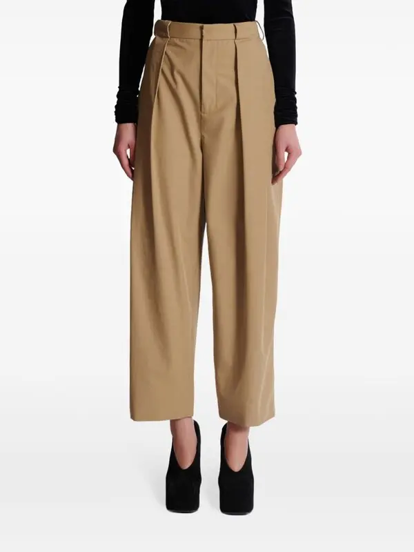 Balmain Pleated Cotton Trousers