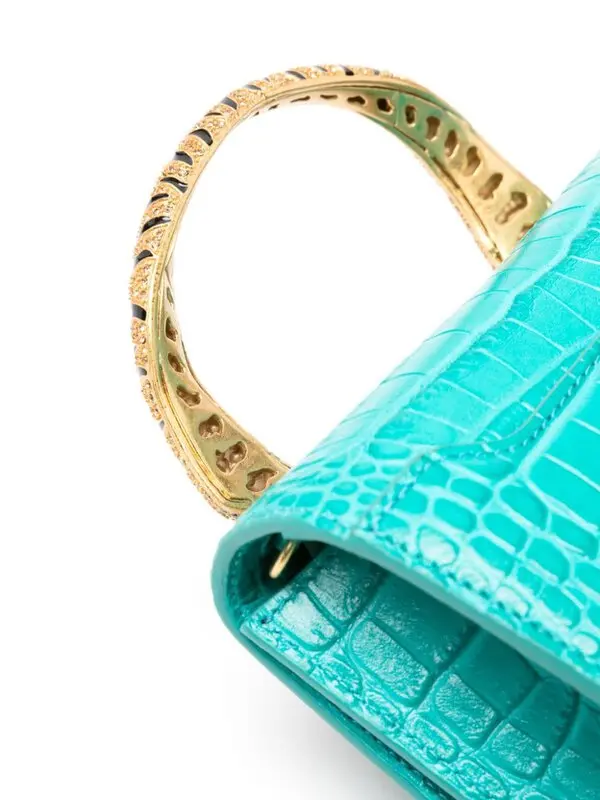 Roberto Cavalli Roar Leather Tote - Blue
